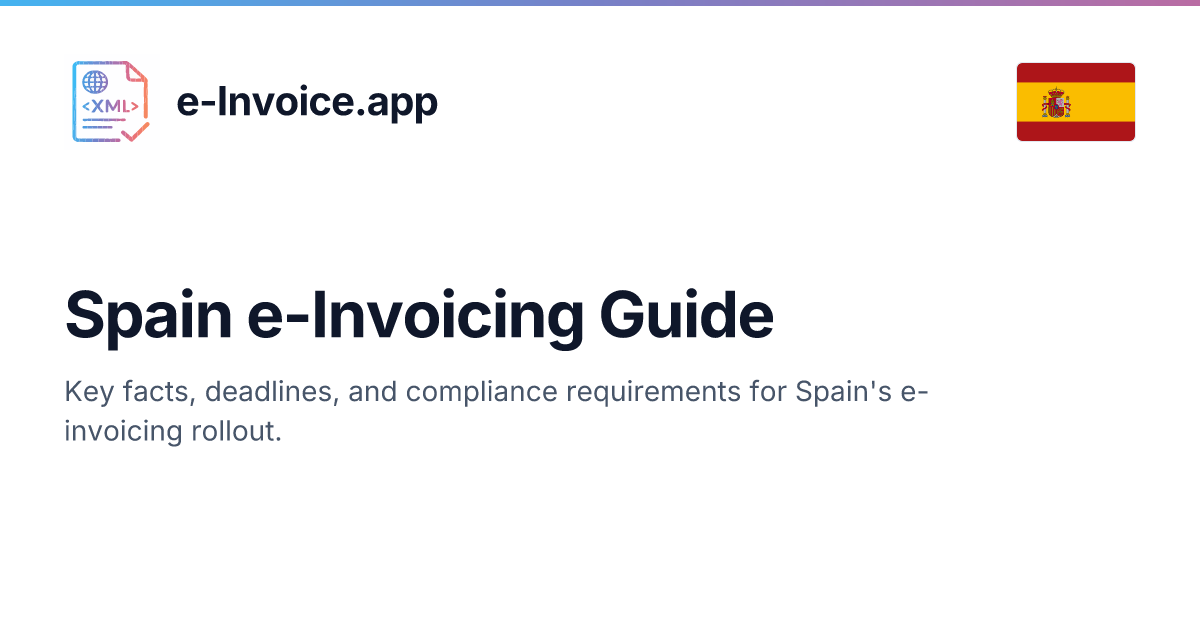 Spain e-Invoicing Guide: Veri*factu, FACe & Compliance Requirements | e ...