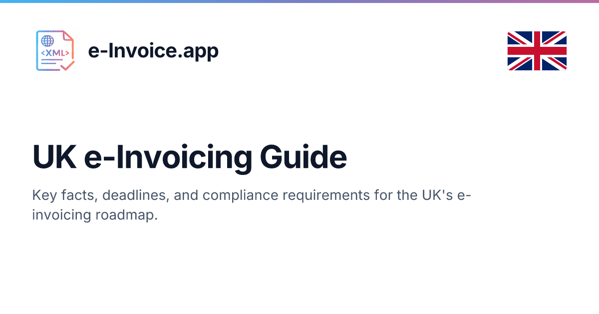 UK e-Invoicing Guide: Peppol, MTD & Compliance Requirements | e-Invoice ...